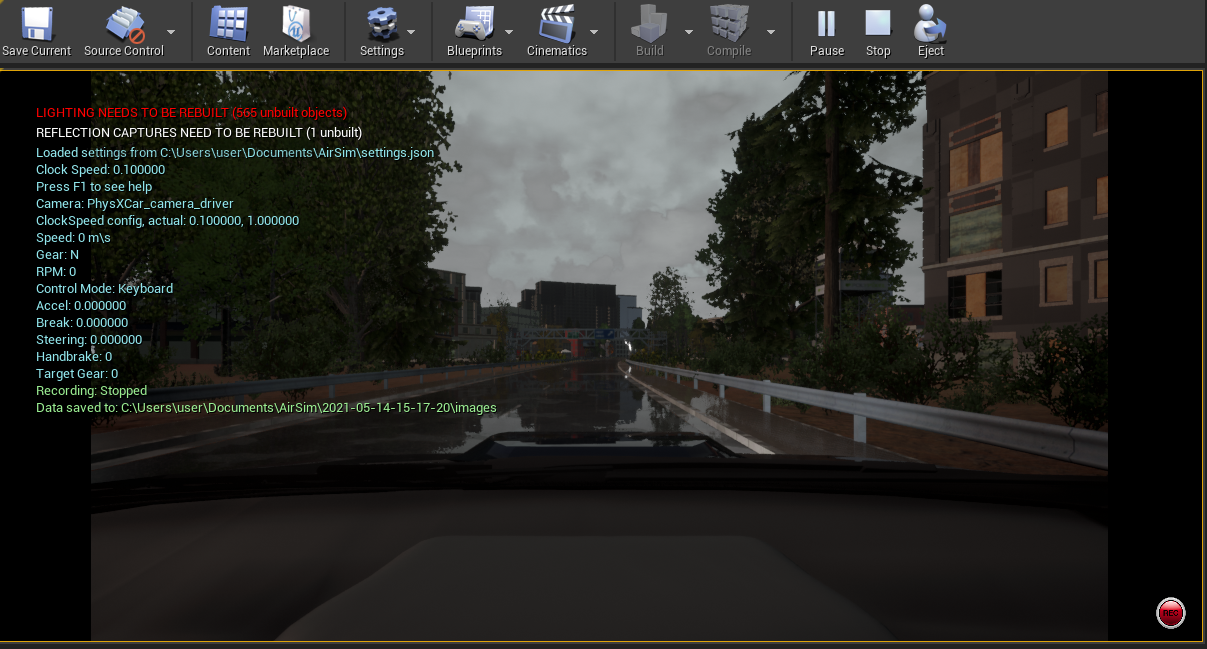 Why The Captured Images Not Same As The Seen Image In Running Window Of Unreal Engine