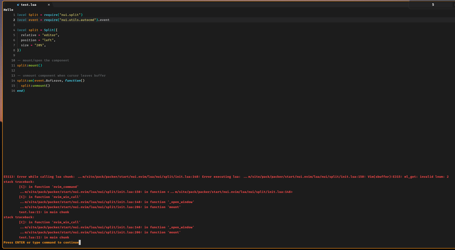 Can't use `split` when `winbar` is set · Issue #172 · MunifTanjim/nui.nvim · GitHub