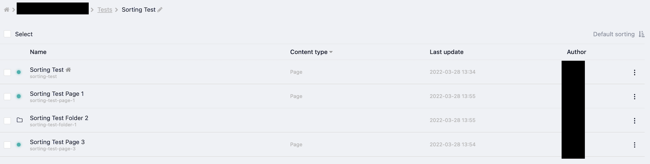 Pages and ‘homepages of direct child folders’ are not getting treated equally during sorting ...