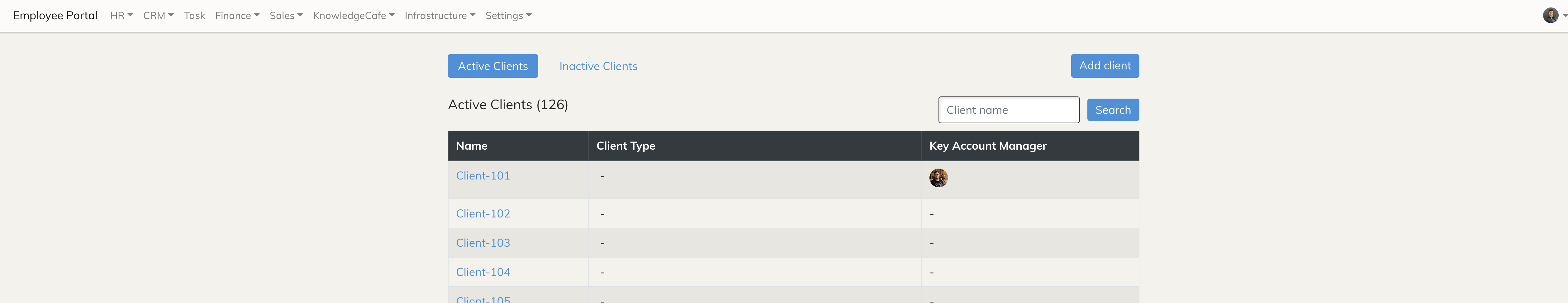 Rename the Search placeholder name on Clients Module. · Issue #2268 · ColoredCow/portal · GitHub