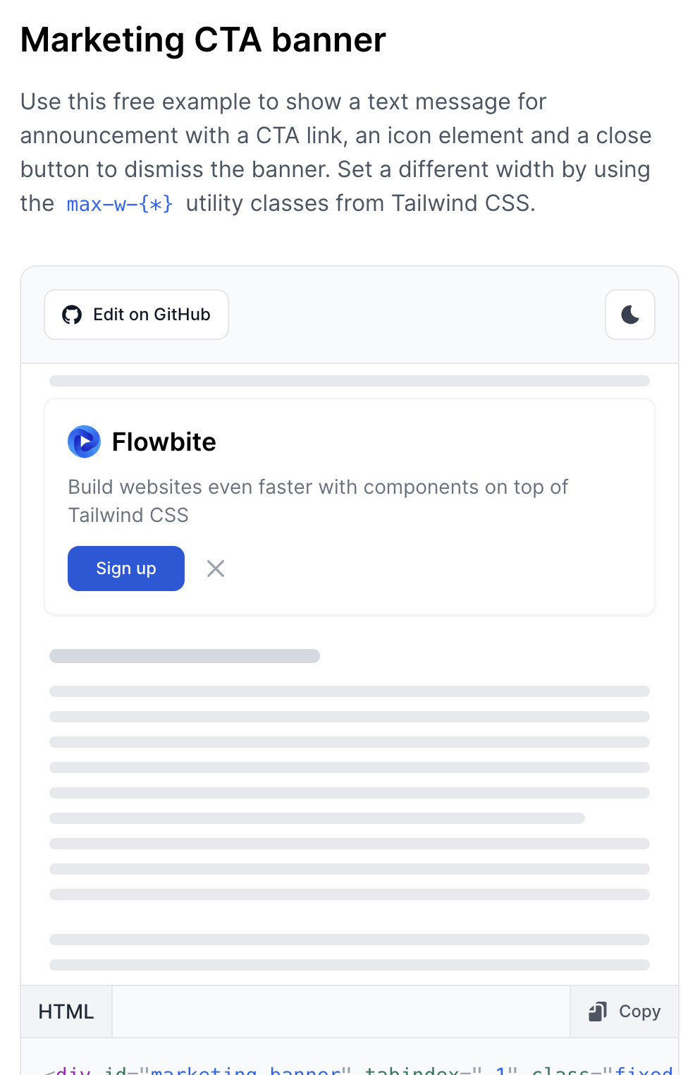 Improve Banner Styles · Issue 961 · Themesberg Flowbite React · Github