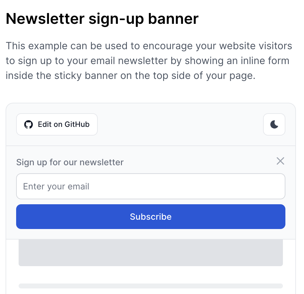 Improve Banner Styles · Issue 961 · Themesberg Flowbite React · Github
