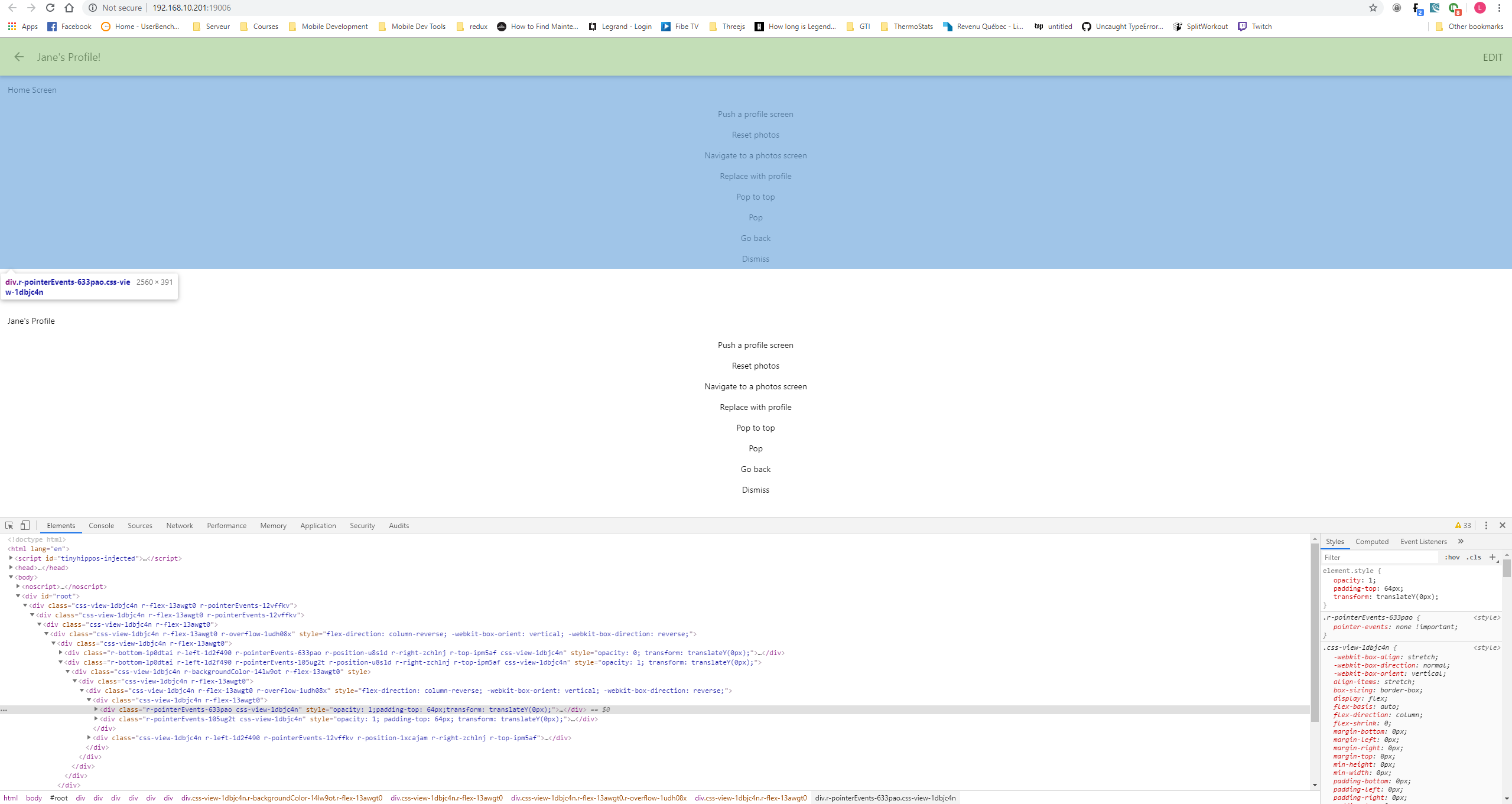 StackNavigator in Expo Web doesn't hide previous pages · Issue #6135 · react-navigation/react ...