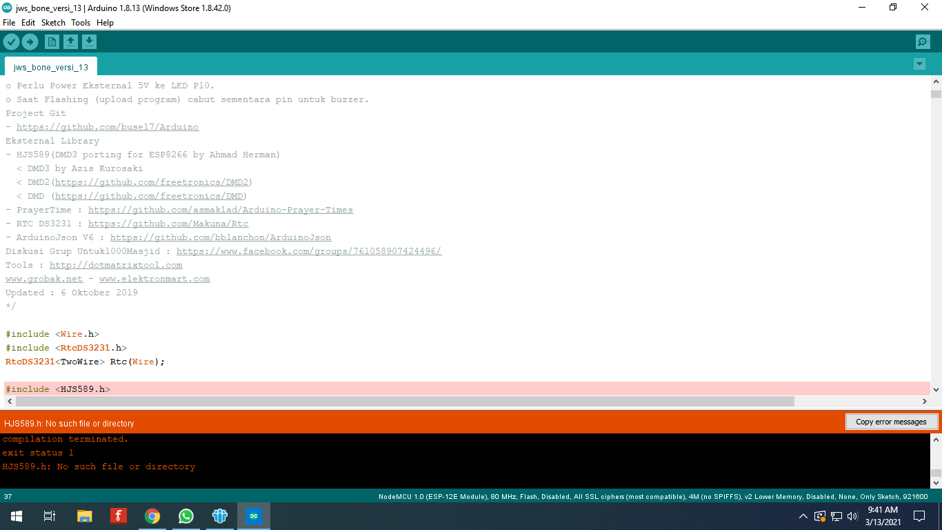 hjs589_h error , · Issue #7 · busel7/Arduino · GitHub