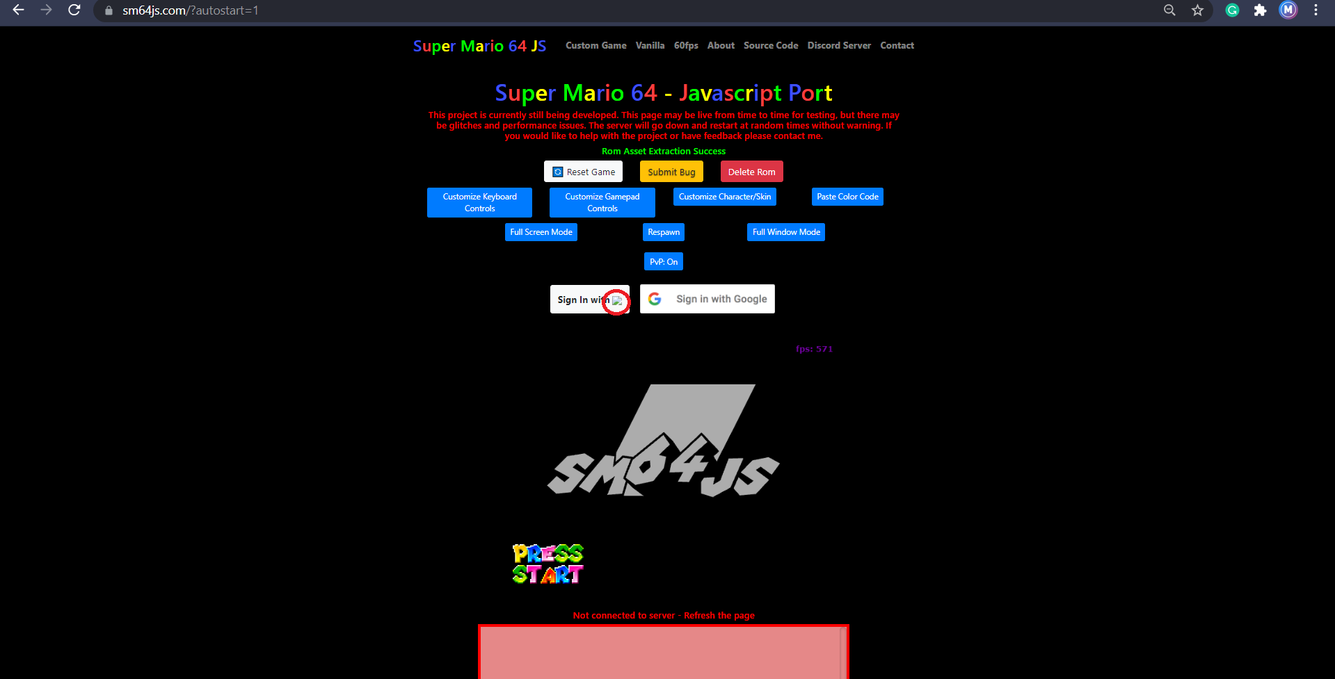 SM64JS Main Page Issue: Broken Discord Icon · Issue #496 · sm64js ...