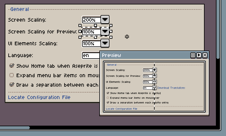 Separate pixel scaling factor for sprite preview · Issue #2862 · aseprite/aseprite · GitHub