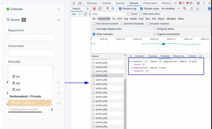 Dropdown of actors infinitely loading · Issue #15256 · glpi-project/glpi · GitHub