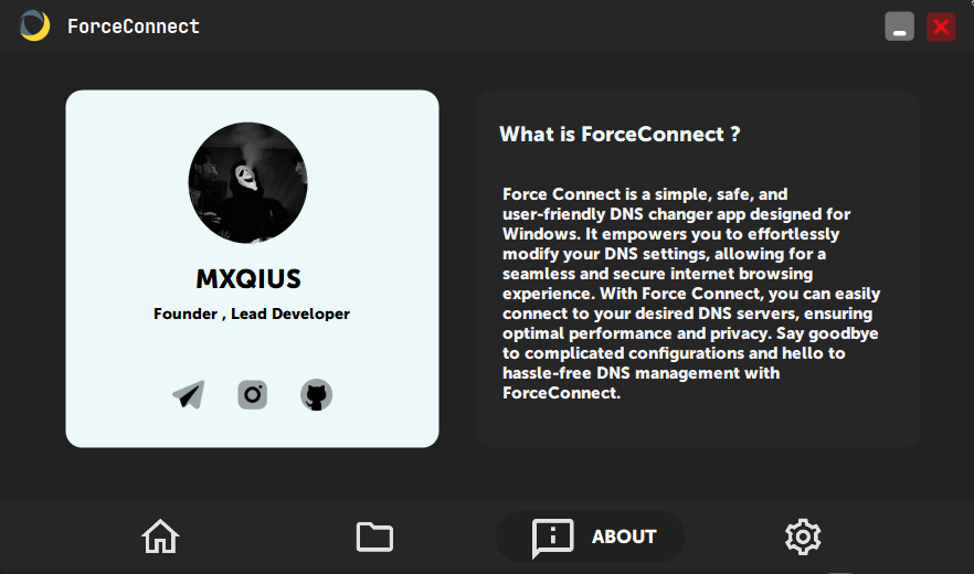 GitHub - Mxqius/ForceConnect: DNS Changer for Windows Platform