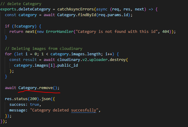 Fixed Category.remove as a category.remove. When you click your delete button all category will ...