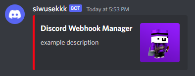 Github - Siwusekkk Discordwebhookmanager: Simple Discord Webhook