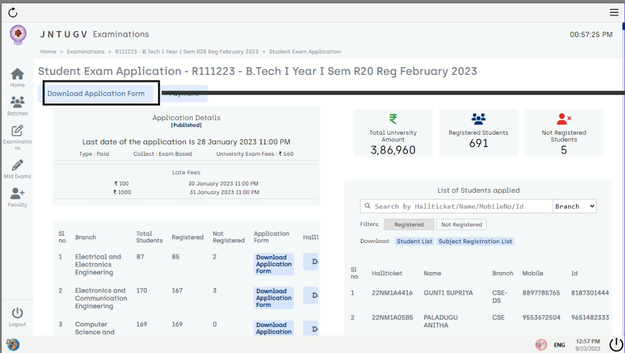 Student Exam application Data according to college application status · Issue #18 · JNTUGV ...