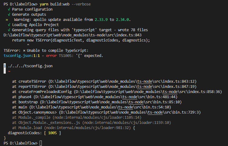 Error With Installation When Yarn Build Web · Issue 993 · Labelflow Labelflow · Github