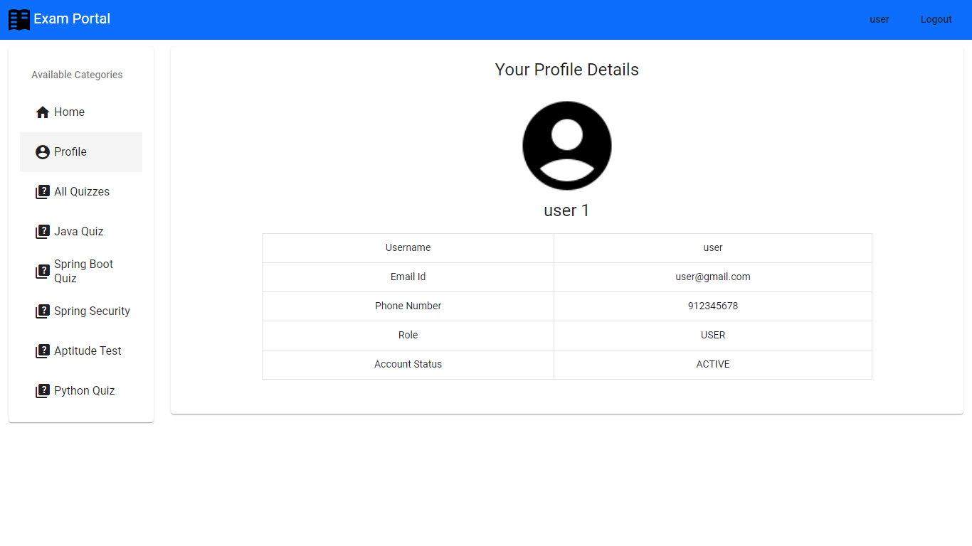 Github Srisairam9881 Exam Portal Using Spring Boot And Angular