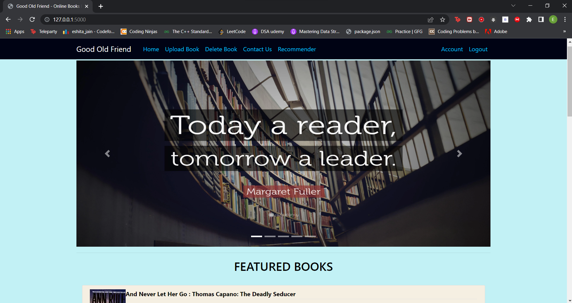GitHub - eshita-jain/Book-Recommendation-System: Book Recommendation System- A Web app made ...