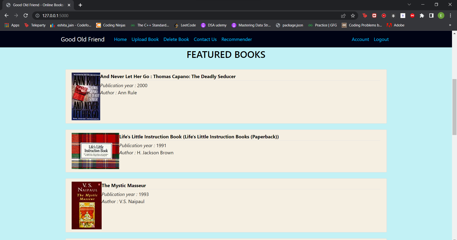 GitHub - eshita-jain/Book-Recommendation-System: Book Recommendation System- A Web app made ...