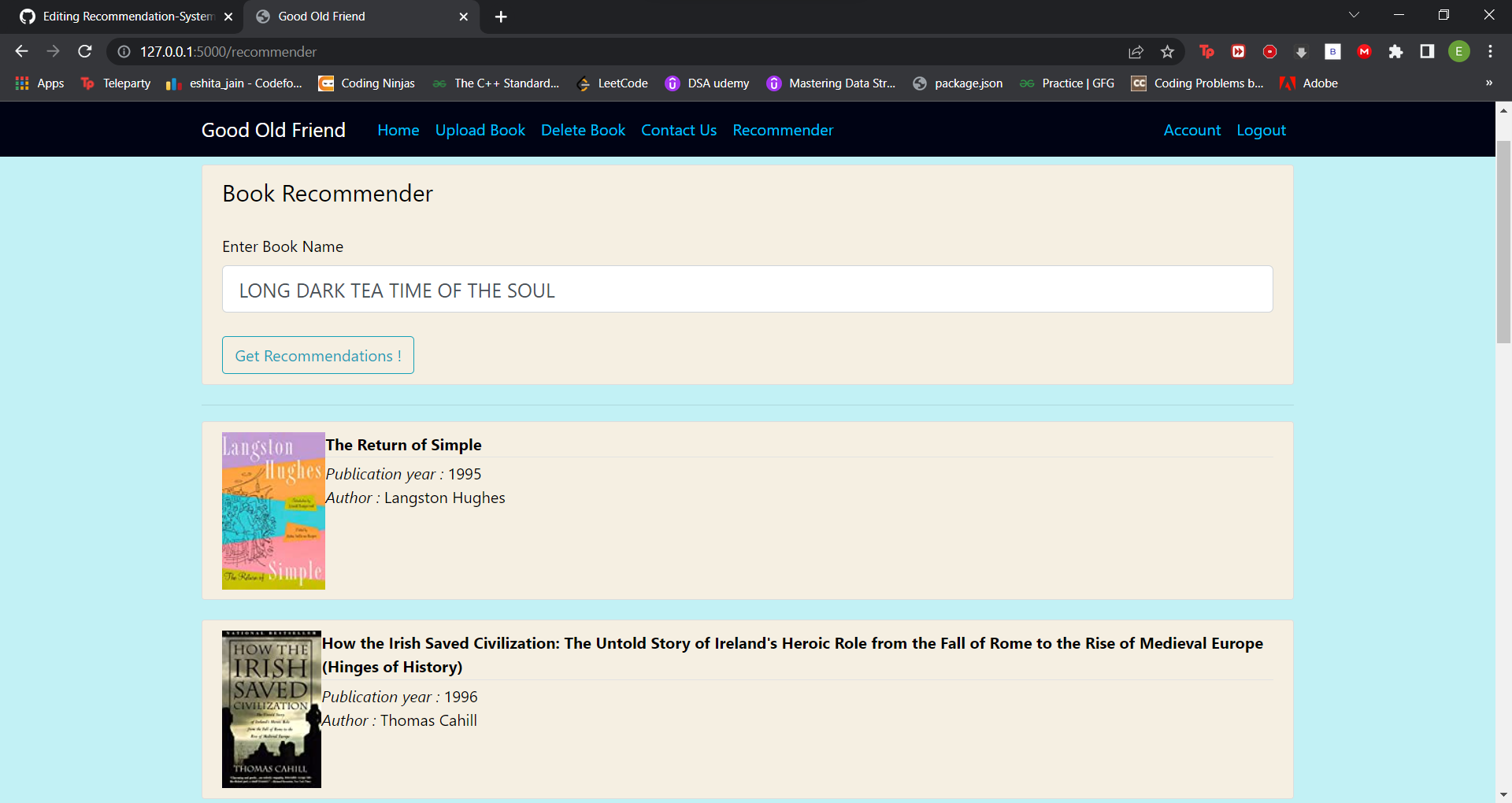 GitHub - eshita-jain/Book-Recommendation-System: Book Recommendation System- A Web app made ...