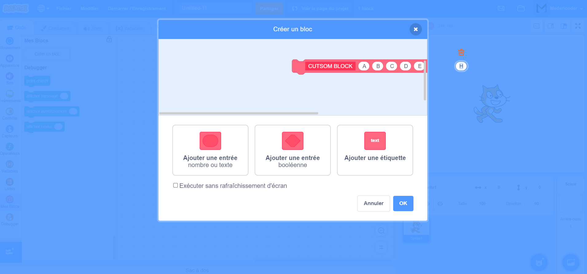 BUG - Arguments when creating a new custom block · Issue #3976 · ScratchAddons/ScratchAddons ...