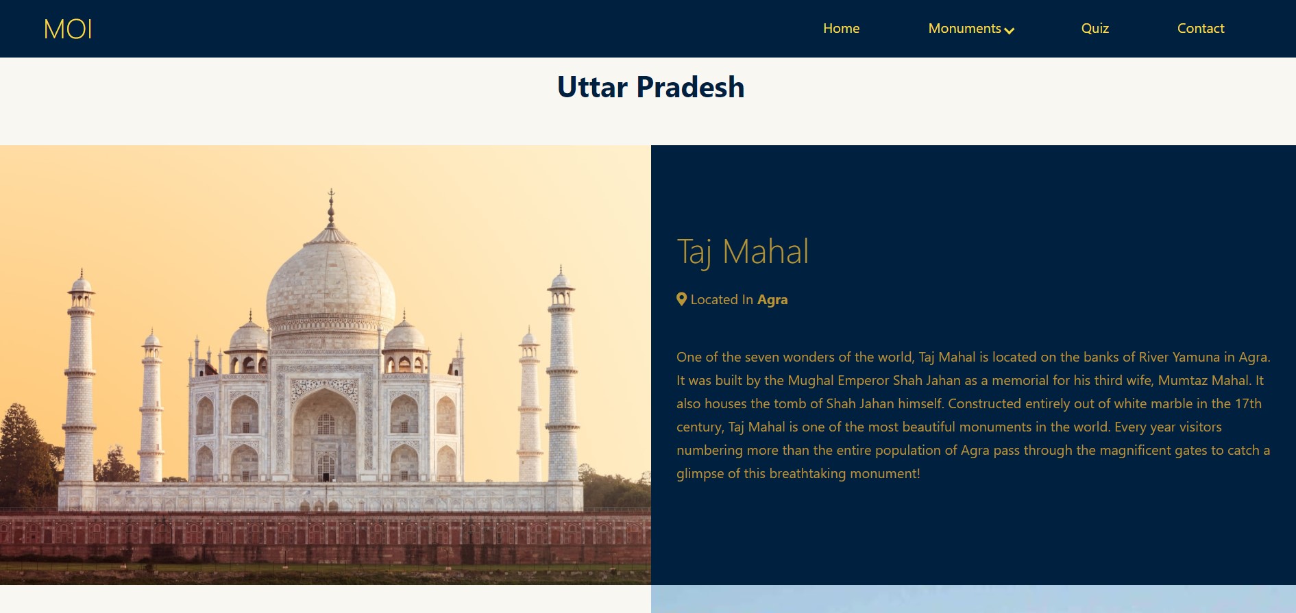 GitHub - GeronimoBraves/Monuments-Of-India-Website: Informative Website on the Monuments of ...