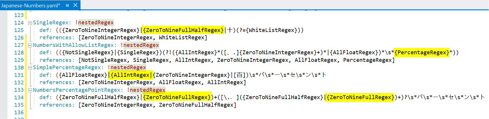 [JP Number] Japanese Patterns Bugs in YAML Files · Issue #708 · microsoft/Recognizers-Text · GitHub