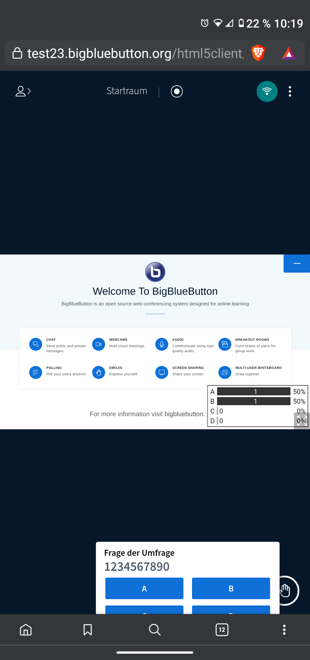 beta 2.3 (1617) Brave Mobile Browser - poll options partially covered by browser menu · Issue ...