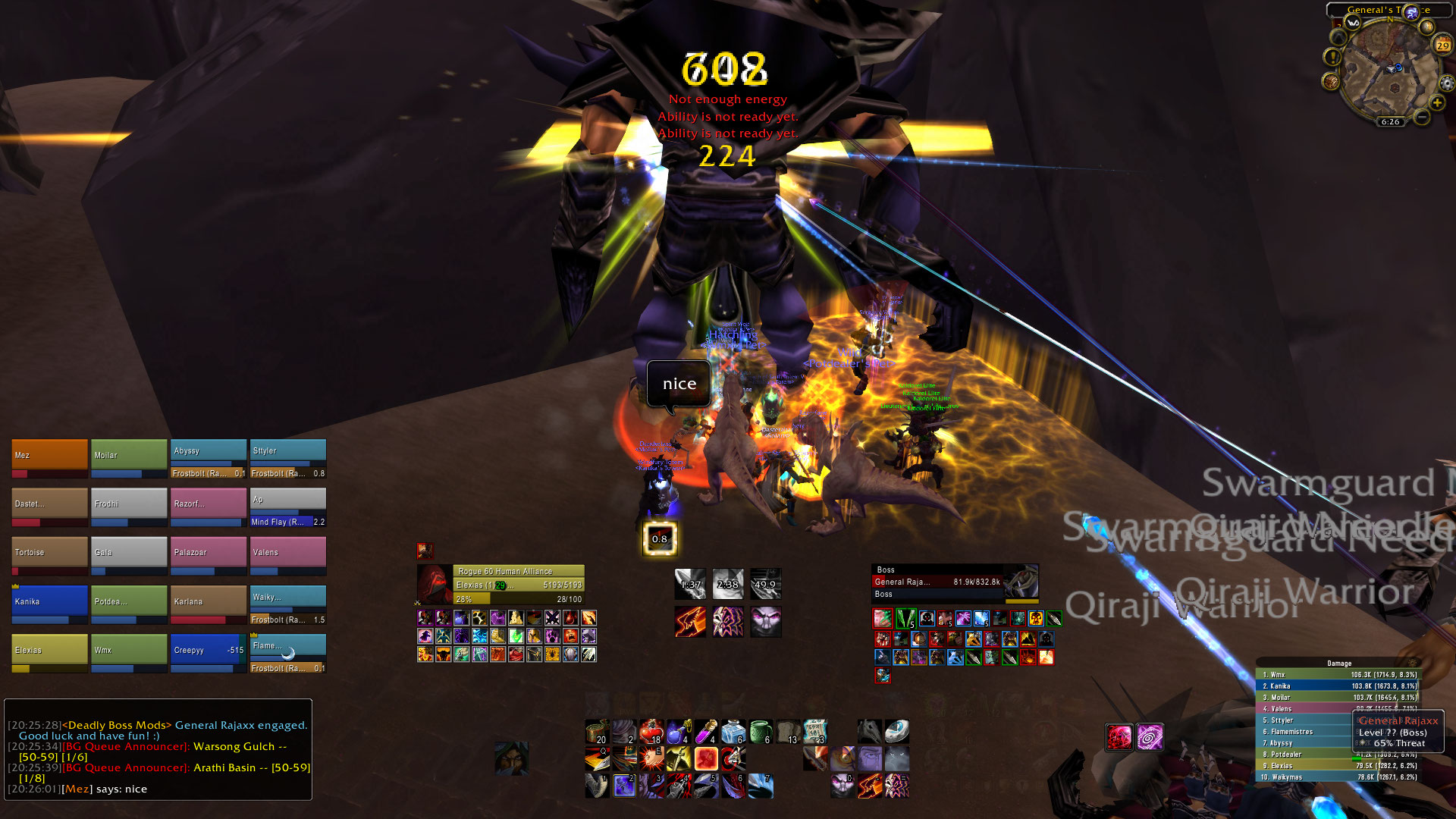 [AQ20] General Rajaxx not using a single melee attack · Issue #4014 ...