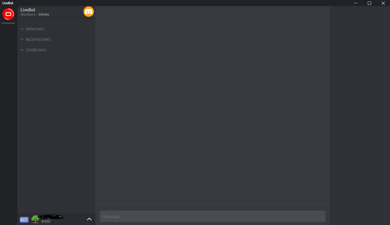 Can't see servers or DM · Issue #114 · SebOuellette/LiveBot · GitHub