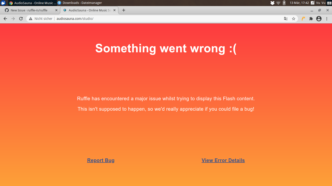 Error on http://www.audiosauna.com/studio/ · Issue #3637 · ruffle-rs ...