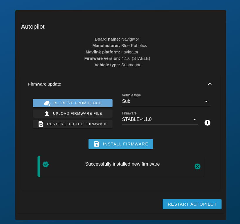 [wizard] Retry not working · Issue #1720 · bluerobotics/BlueOS · GitHub