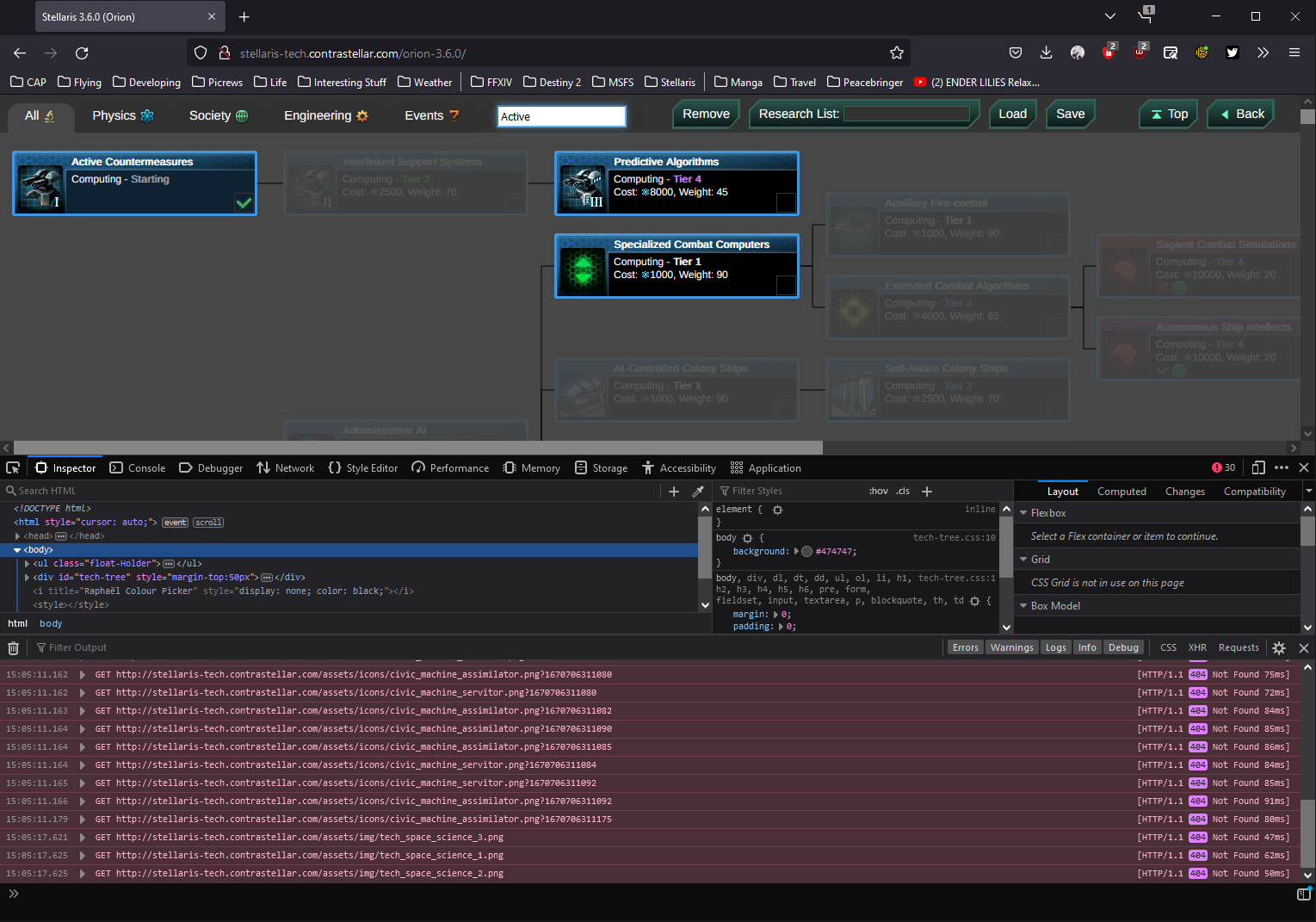 Search by tech name is currently broken · Issue #27 · turanar/stellaris-tech-tree · GitHub