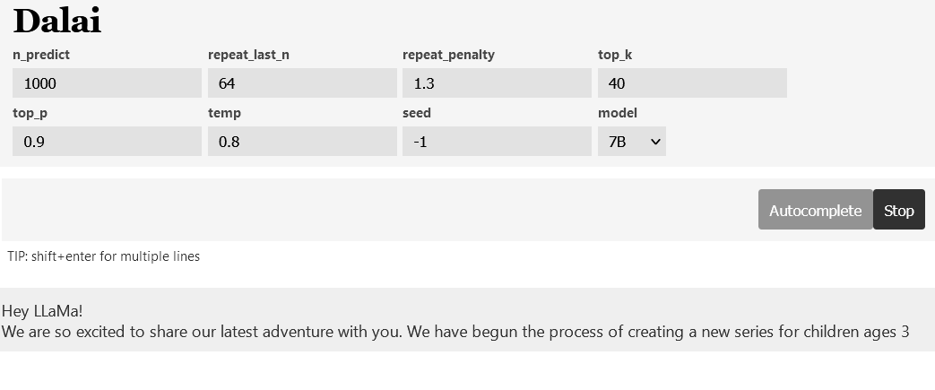 Basic QoL improvements by raiju · Pull Request #49 · cocktailpeanut/dalai · GitHub