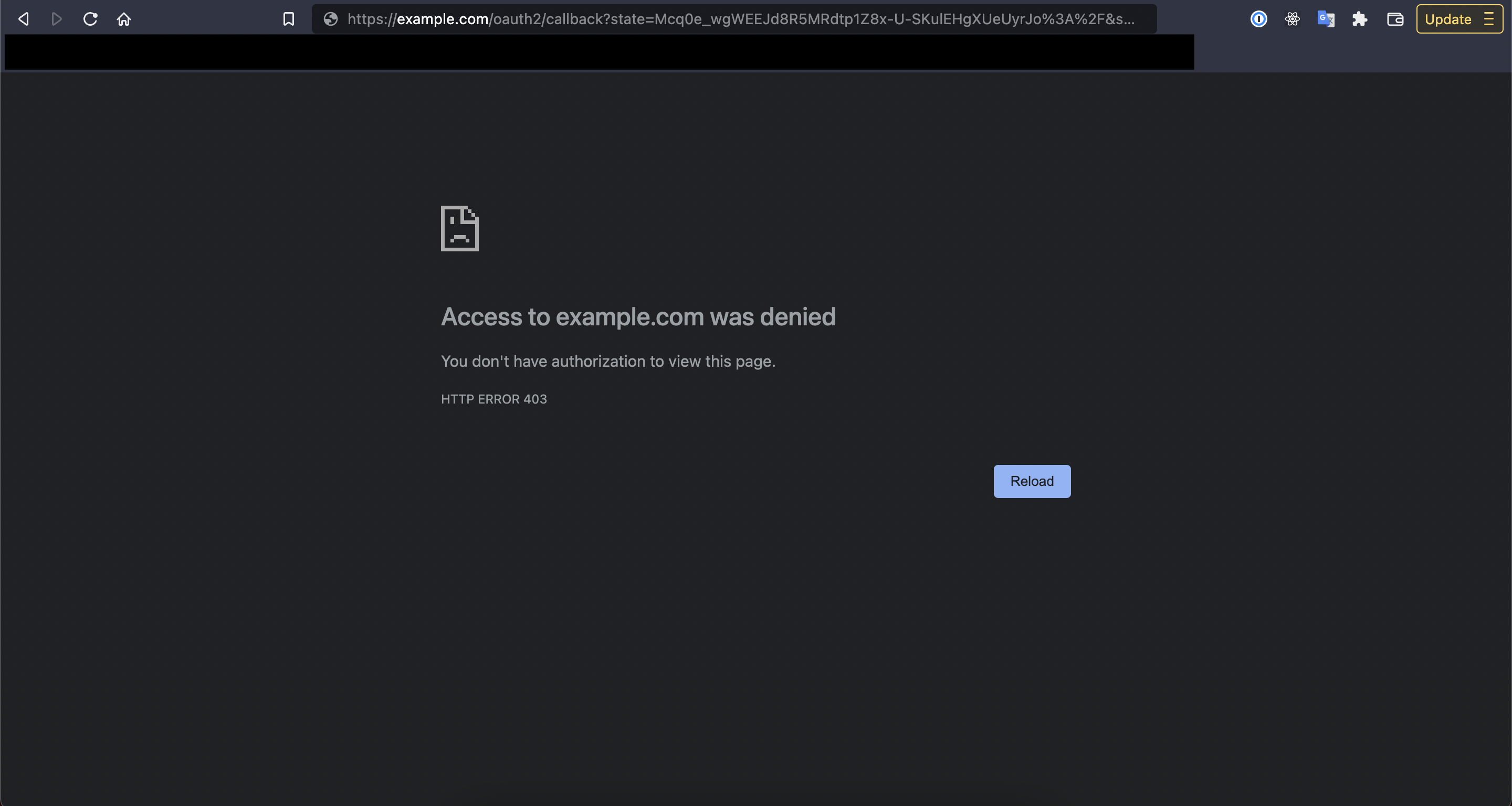 Show customized Forbidden page for unauthorized users instead of black default browser page ...