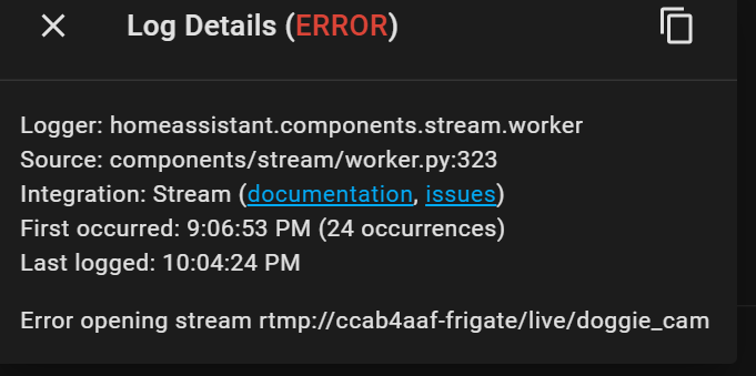 Stream log errors · Issue #1902 · blakeblackshear/frigate · GitHub