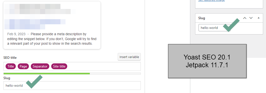 Slug not shown when using classic editor for Jetpack connected users · Issue #19840 · Yoast ...