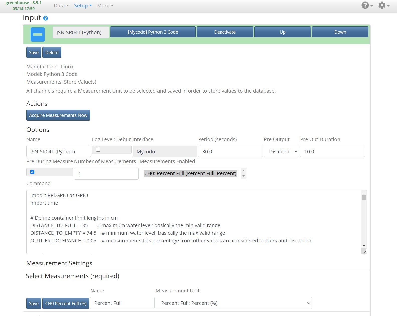 Python 3 code input not storing measurements after upgrading to 8.9.1 ...