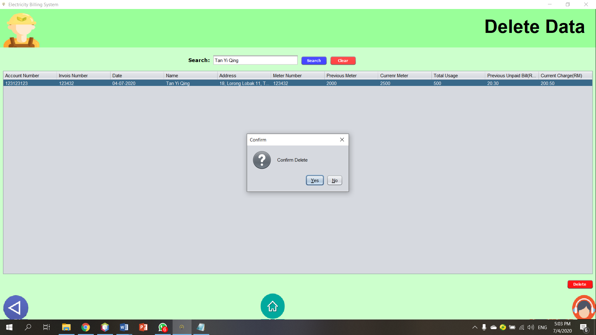 GitHub - TanYiQing/Electric-Billing-System