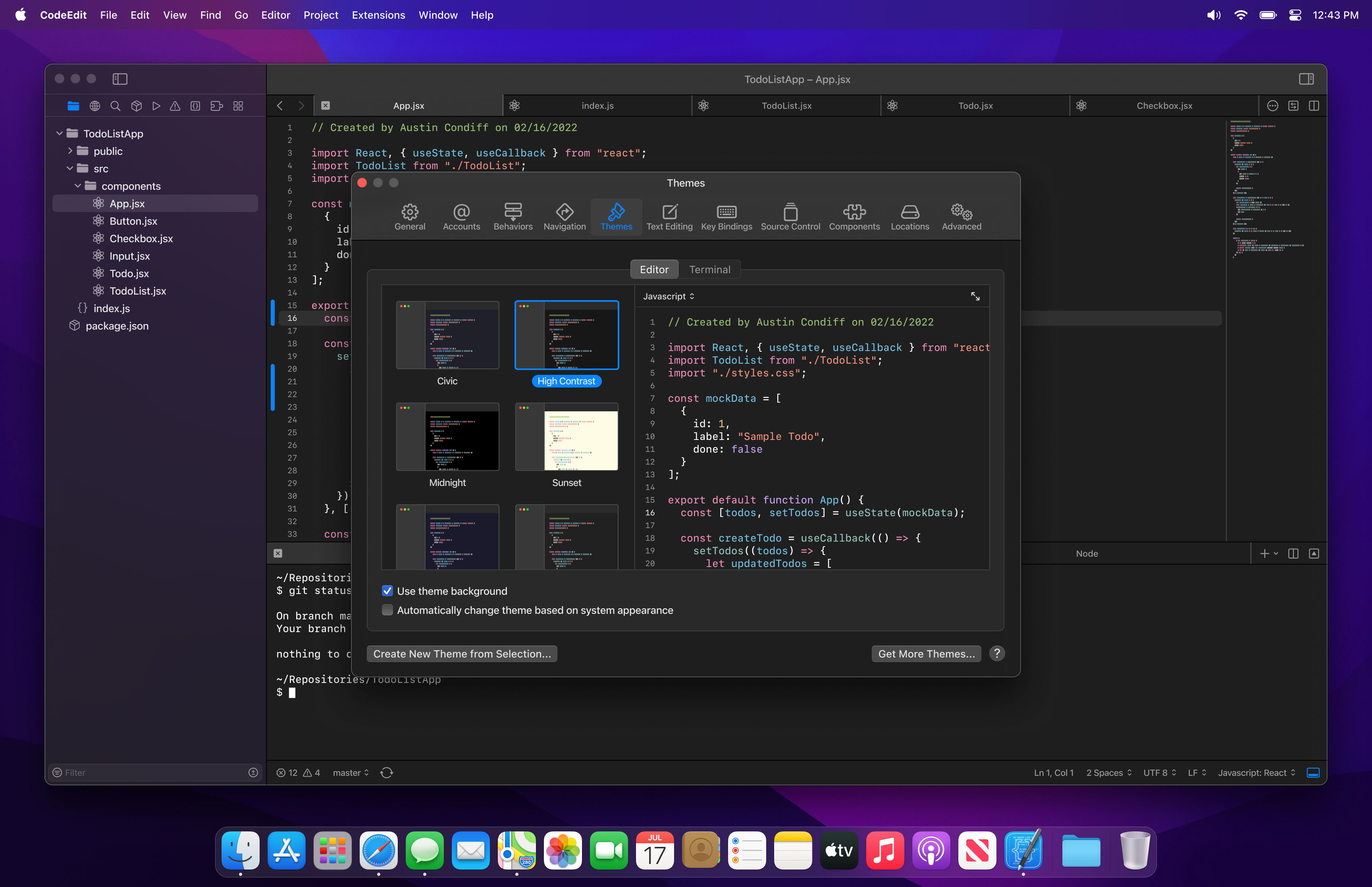 Themes Settings · Issue #286 · CodeEditApp/CodeEdit · GitHub