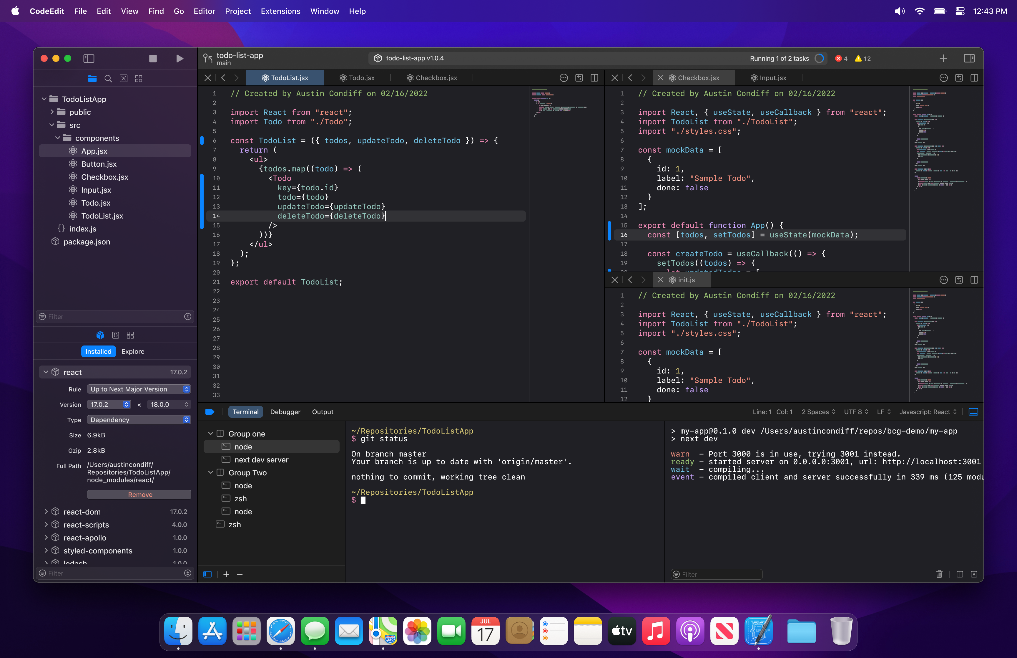 Move UI Workspace configuration from project `.codeedit/selection.json` to UserDefaults ...