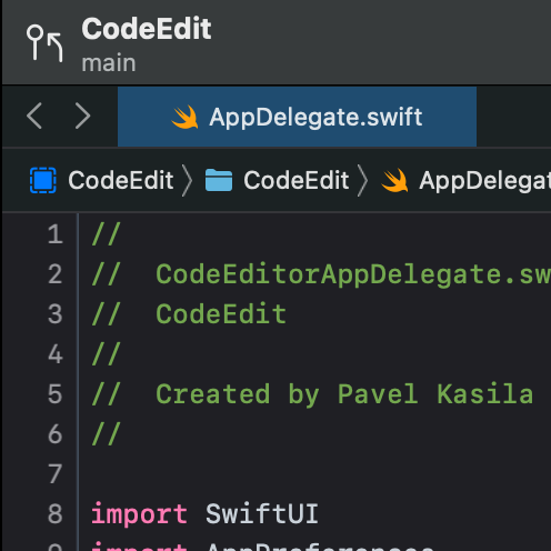🐞 Divider below tabs and breadcrumbs shows background underneath · Issue #710 · CodeEditApp ...