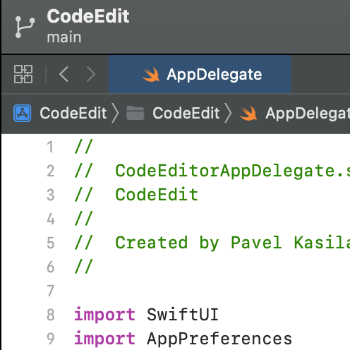 🐞 Divider below tabs and breadcrumbs shows background underneath · Issue #710 · CodeEditApp ...