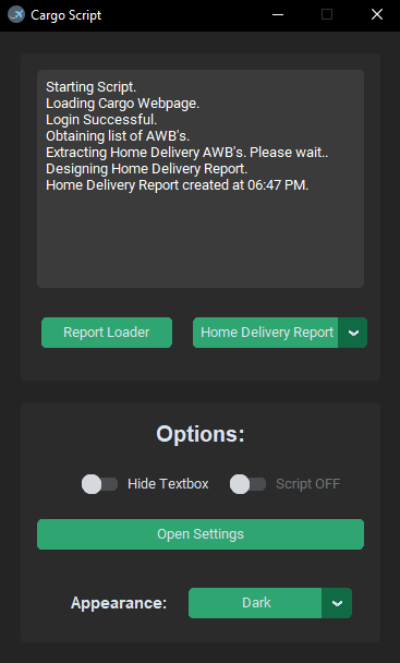 GitHub - Hurteau101/Cargo-Report-Generator: The Cargo Report Generator ...