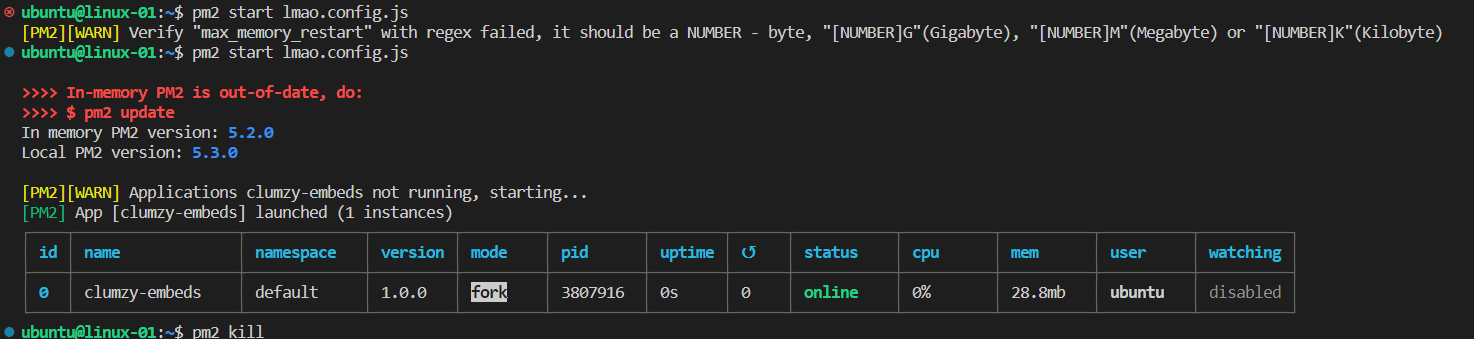 Cant Set Up Maxmemoryrestart In Nfigjs · Issue 5676 · Unitechpm2 · Github