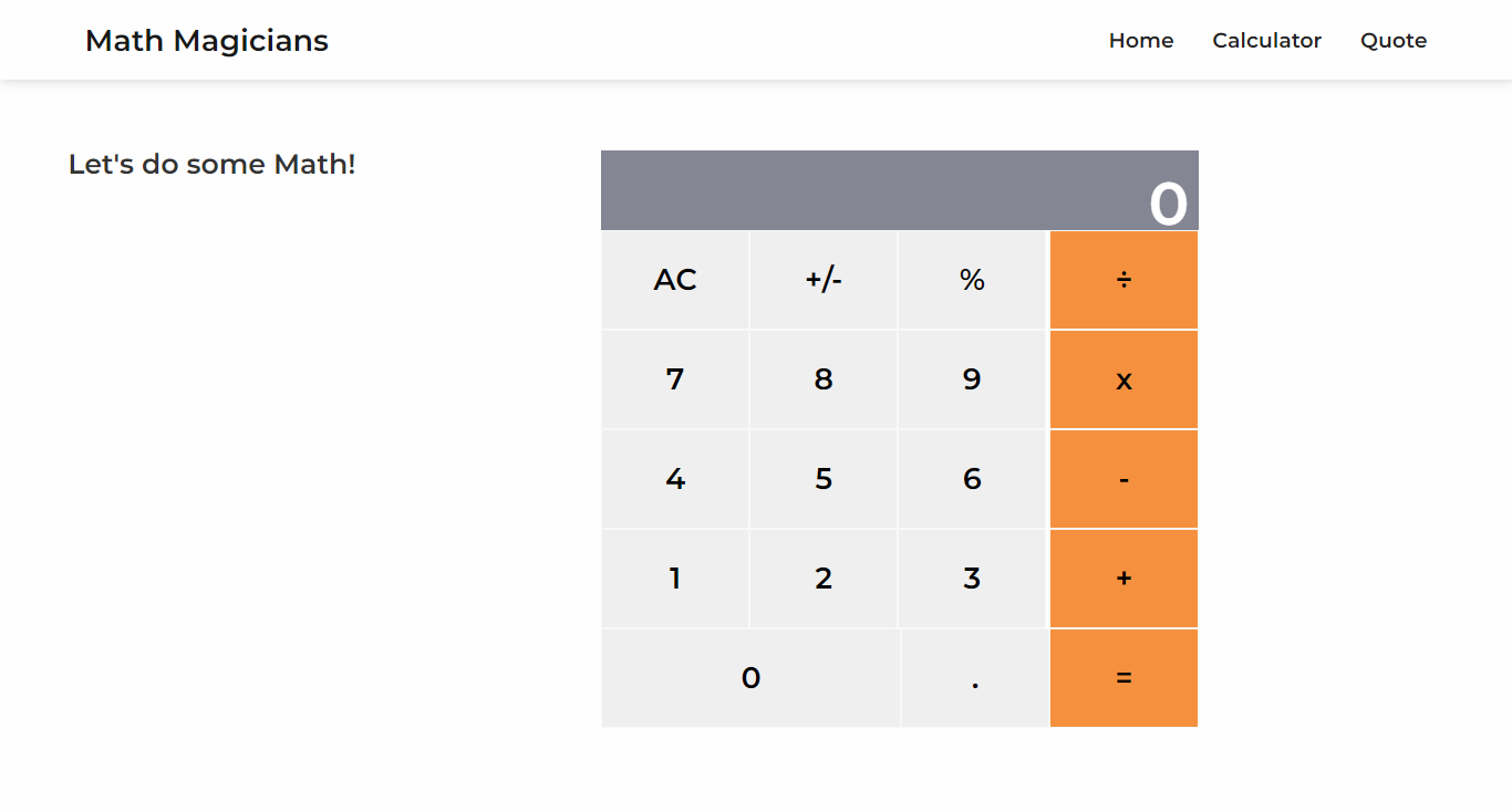 GitHub - Kandy-Peter/math-magicians: The math magician web app is a simple react app with a ...