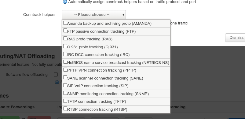 HTML tags rendered in conntrack helpers dropdown menu · Issue #4845 ...