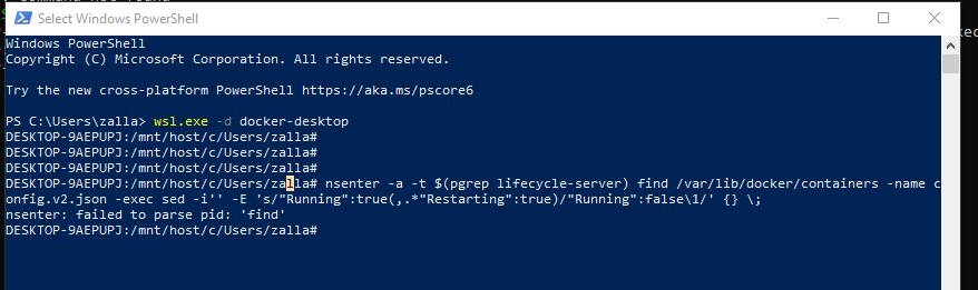 docker for wsl stopped working · Issue #9824 · docker/for-win · GitHub