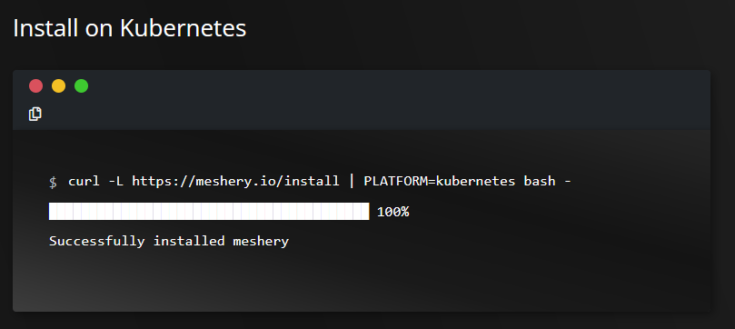 UI doesn't look proper of Quick start guide · Issue #7912 · meshery/meshery · GitHub