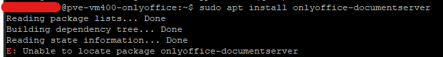 E: Unable to locate package onlyoffice-documentserver · Issue #2003 · ONLYOFFICE/DocumentServer ...