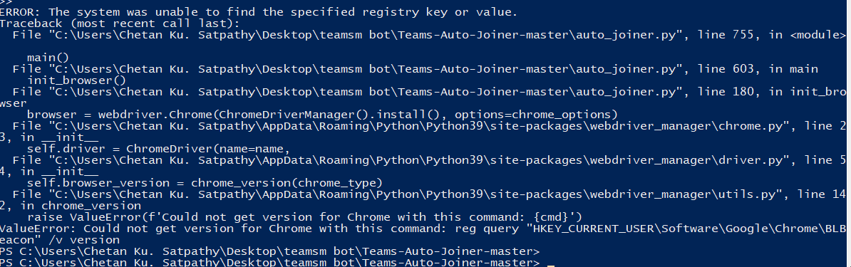 Code not running · Issue #130 · TobiasPankner/Teams-Auto-Joiner · GitHub