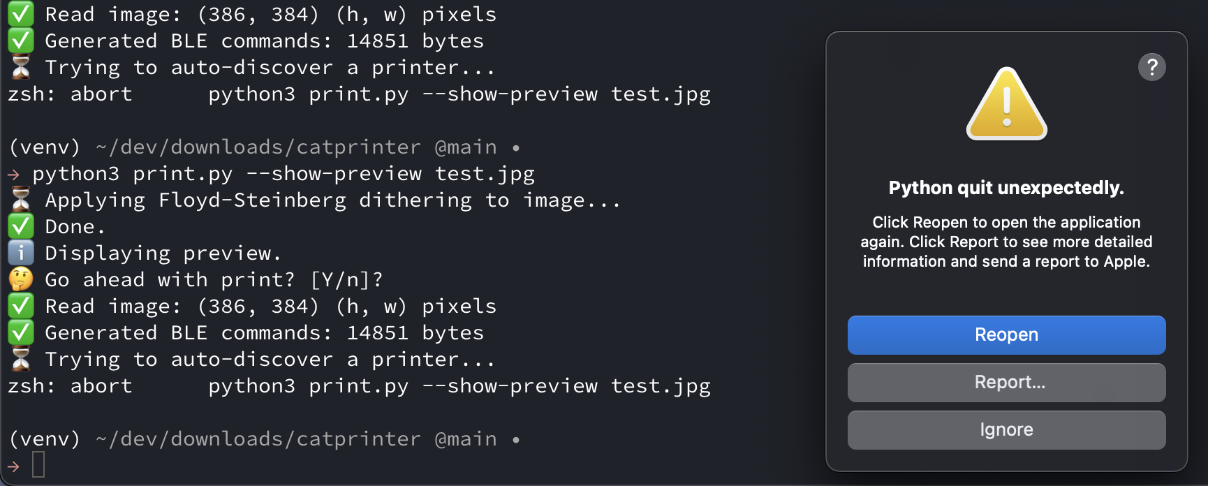 ITerm2 Crash When Trying To Access Bluetooth Bytemeta