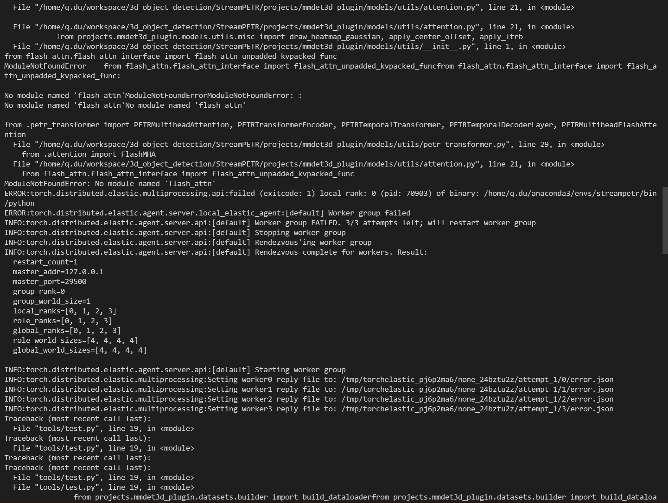 No module named 'flash_attn' · Issue #23 · exiawsh/StreamPETR · GitHub