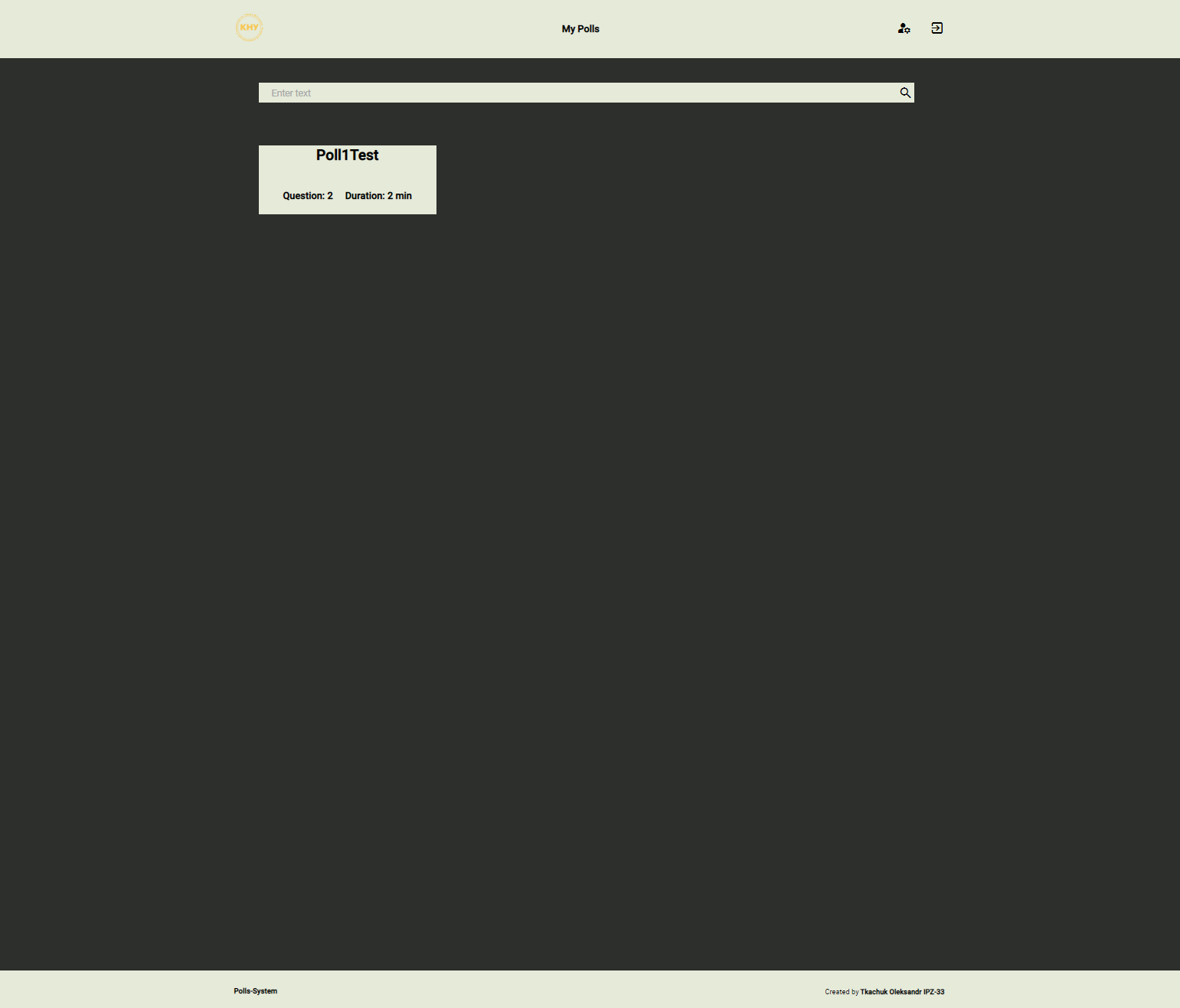 GitHub - TkachukSasha/PollsSystem